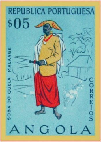 Portuguese Colonial Stamp Angolan Soba Tribal Leader Postage