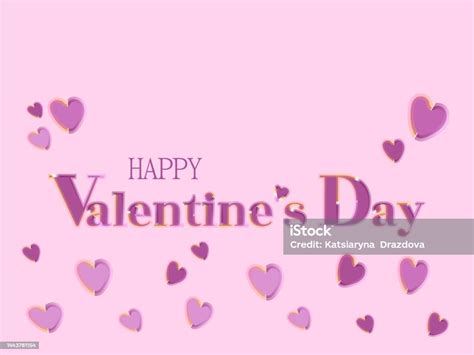 발렌타인 데이 배너입니다 분홍색 배경에 하트가 있는 발렌타인 데이 인사말 카드 0명에 대한 스톡 벡터 아트 및 기타 이미지 0명 공휴일 귀여운 Istock