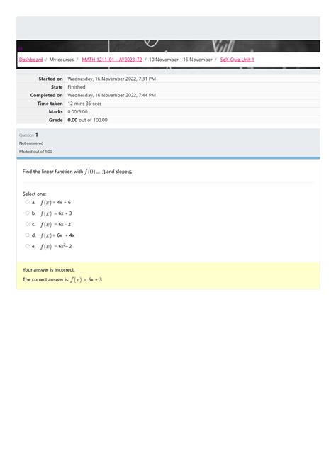 Self Quiz Unit 1 Attempt Review 3 Started On Wednesday 16 November 2022 7 31 Pm State
