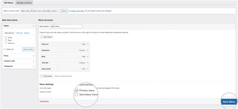 How To Add And Edit A WordPress Menu SiteGround Tutorials