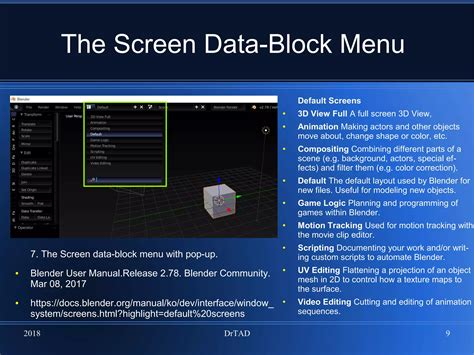 Drtad 1 Introduction To Blender Software Interface Ppt