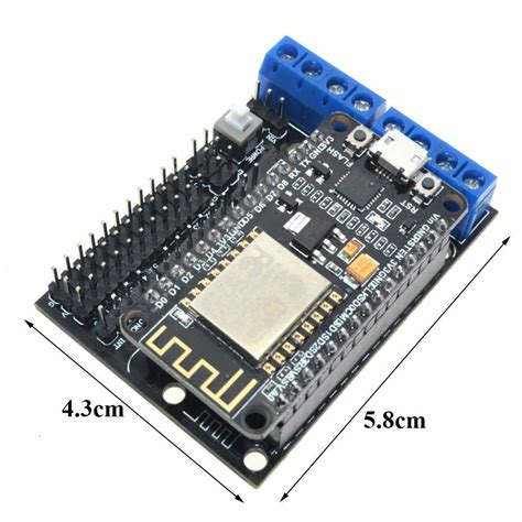 Nodemcu Motor Shield Board L293d Esp 12e Esp8266 Wifi Module Expansion