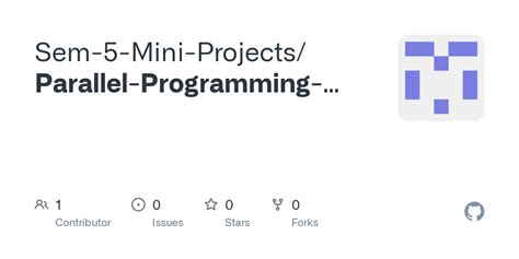 GitHub Sem Mini Projects Parallel Programming Algorithms Visualizar