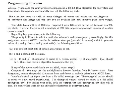 Programming Problem Write A Python Code Or Your