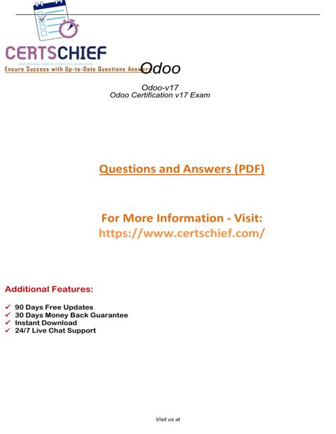 Odoo V Certification Exam Questions Answers