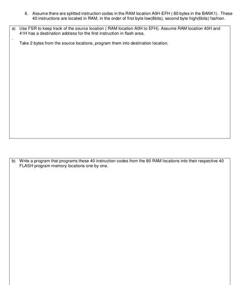 solved 6 assume there are splitted instruction codes in the