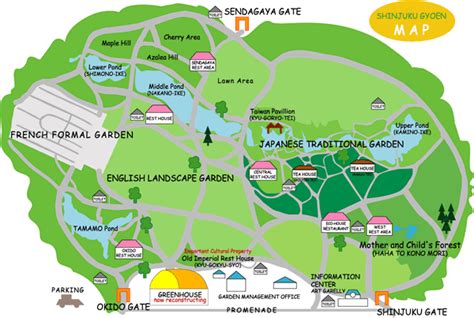 Shinjuku Gyoen National Garden Map