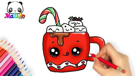 Як намалювати ЧАШКУ гарячого шоколаду з маршмеллоу Прості милі малюнки Youtube