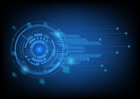 Premium Vector Technology Background With Circle Tech