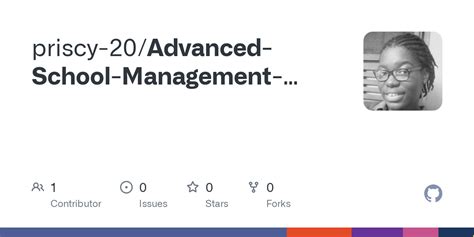 Github Priscy 20advanced School Management System Main