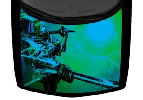 Vivid Cyan Cyborg Girl Katana Ninja Design Suv Van Car Pickup Etsy