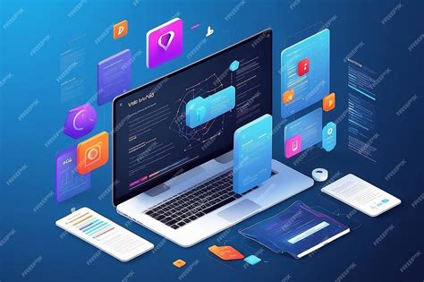 premium photo web uiux design web development concept web design