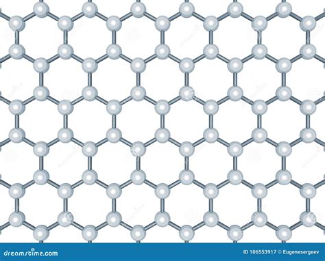 Graphene Layer Structure Top View Isolated Stock Illustration