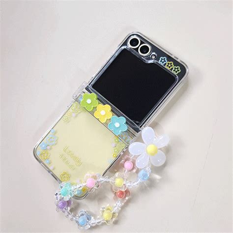 뿌잉몰 갤럭시z플립 러블리플라워 힌지보호 하드케이스