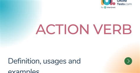 Action Verb Definition Usages And Examples Ielts Online Tests