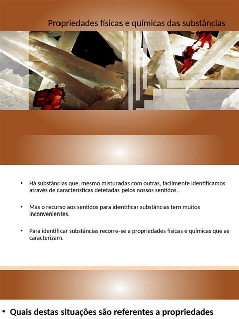 Propriedades Físicas E Químicas Das Substâncias Pdf Congelamento