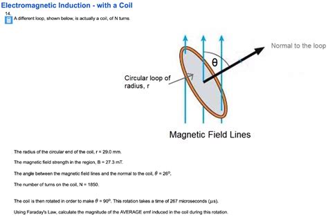 Solved Electromagnetic Induction - with a Coil A circular | Chegg.com