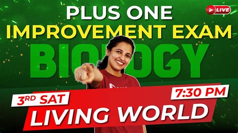 Plus One Improvement Exam Biology Living World Exam Winner Youtube