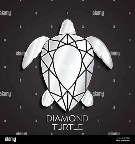 3d Shiny Diamond Shape Turtle Logo Stock Vector Image And Art Alamy
