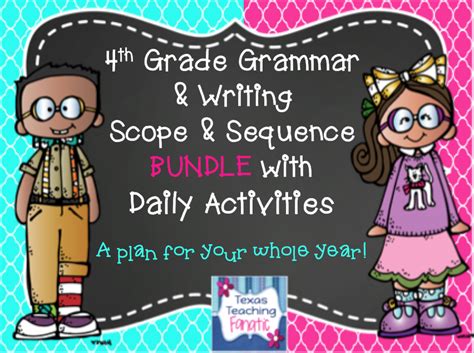 Grammar Scope Sequence With Daily Activities Grammar Teaching Grammar 4th Grade Writing