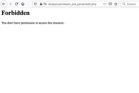 submission pre parser does not allow code to be entered forbidden