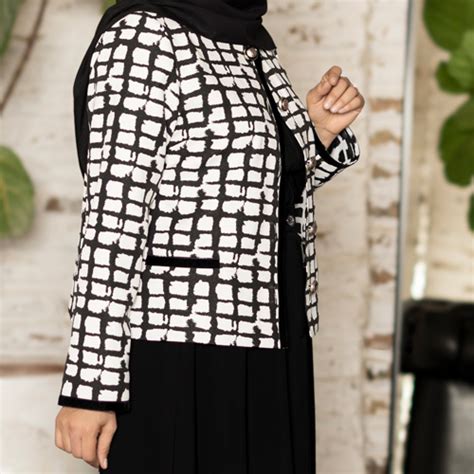 کت کراپ سفیدمشکی S209 برنیس