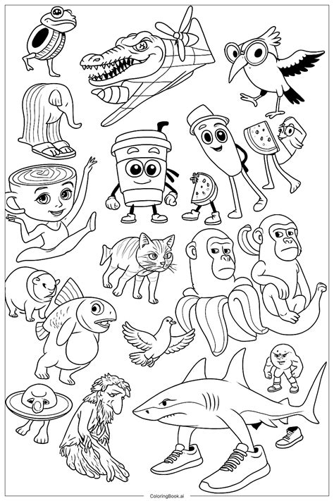 이탈리아 브레인로트 색칠공부 40장 무료 Pdf・png 출력