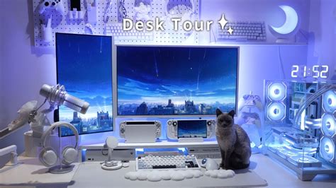 𝐃𝐞𝐬𝐤 𝐭𝐨𝐮𝐫👩‍💻 내가 꿈꾸던 화이트 데스크 셋업🤍 。 게이밍 데스크투어 모니터암 추천🖥️ Youtube