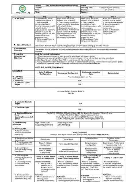 Dll Css12 2qtr Week1 Pdf Learning Cognitive Science