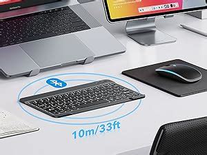 TECURS Bluetooth Keyboard And Mouse Set Quiet Rechargeable Wireless Keyboard And Mouse Combo