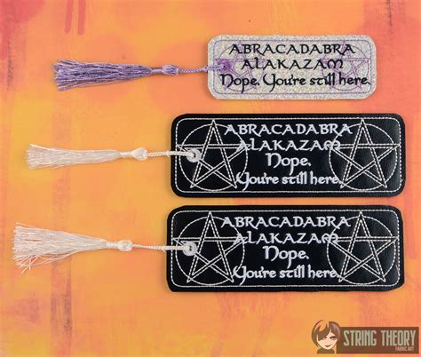 abracadabra nope fuck you re still here bookmark ith in the hoop