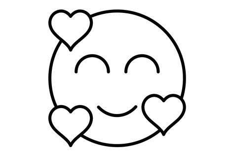 Loved Emoji Outline Icon Graphic By Maan Icons · Creative Fabrica
