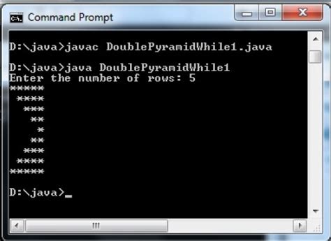 Display Integrated Pyramid Star Pattern In Java Using While Loop Codeforcoding