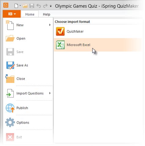Importing Questions From Excel