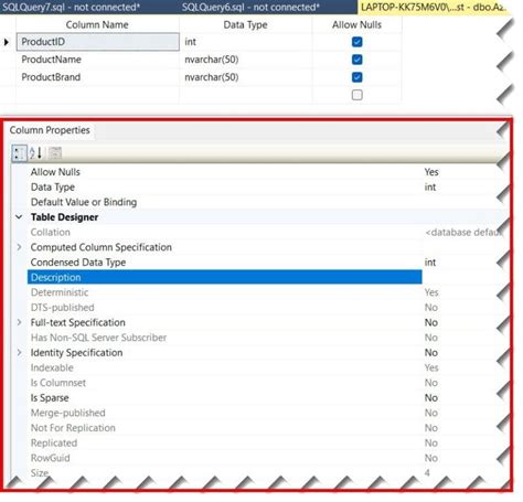 How To Get Column Description In Sql Server