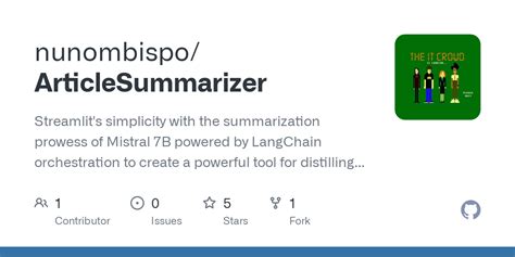 GitHub Nunombispo ArticleSummarizer Streamlit S Simplicity With The Summarization Prowess Of