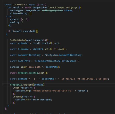 Ffmpeg Issue With Ffmpegkit In React Native Cannot Read Property