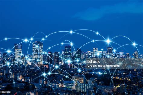 무선 통신 네트워크 개념입니다 Iot 입니다 연결에 대한 스톡 사진 및 기타 이미지 Istock