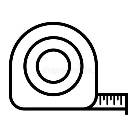 Measurement Tape Icon Measure Tool Concept Design Symbol Instrument Flat Vector Illustration