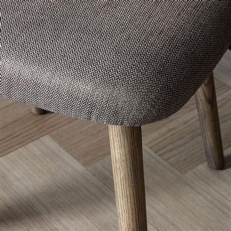 Set Of 2 Ariel Slate Grey Natural Linen Tub Dining Chairs With Ash Wood