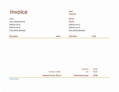 Free Excel Invoice Templates