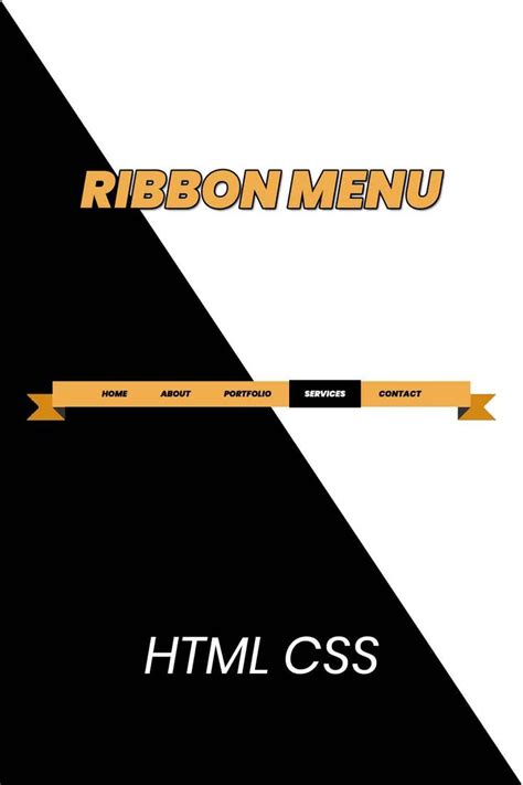 How To Make Ribbon Style Navbar With HTML CSS Html Css Css How To Make Ribbon
