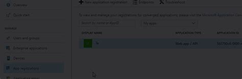 Entra Id Creating A New App Registration In Azure App Disappears Server Fault
