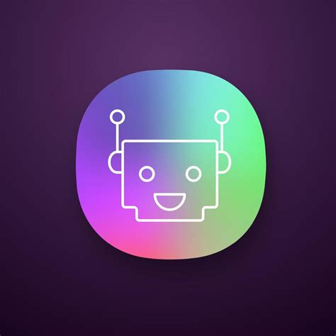 chatbot app icon ui ux user interface talkbot modern robot square