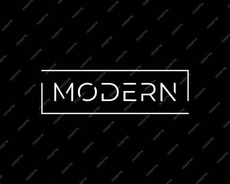 Modern Text Logo