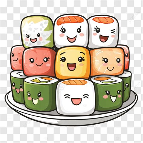 귀여운 스시 접시 클립 아트 그림 귀여운 초밥 클립 아트 귀여운 초밥 그림 만화 초밥 그래픽 Png 일러스트 및 이미지 에 대한 무료 다운로드 Pngtree
