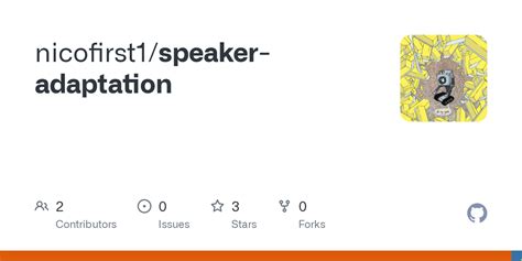 Github Nicofirst1speaker Adaptation