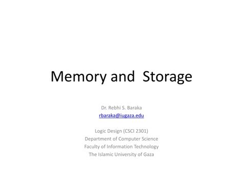 PPT Memory And Storage PowerPoint Presentation Free Download ID