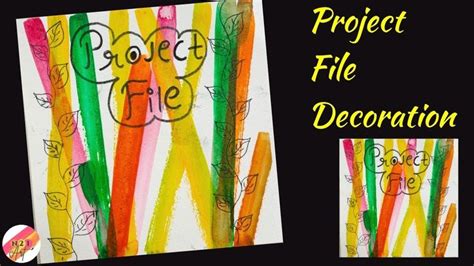 Project File Cover Decorations File Decorations Practical File Cover Decorations
