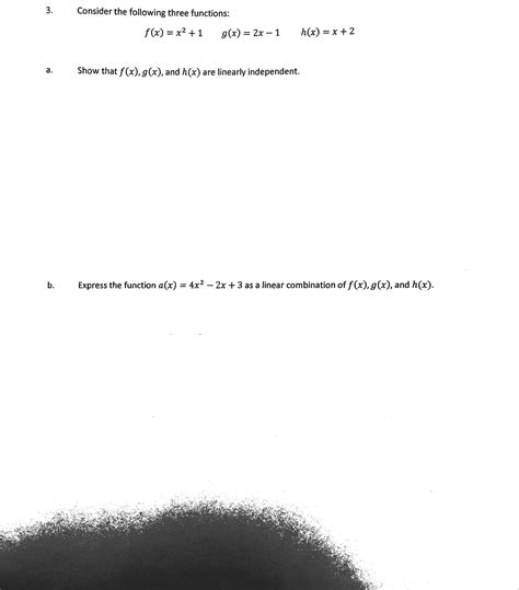 Solved Consider The Following Three Functions Fx X21